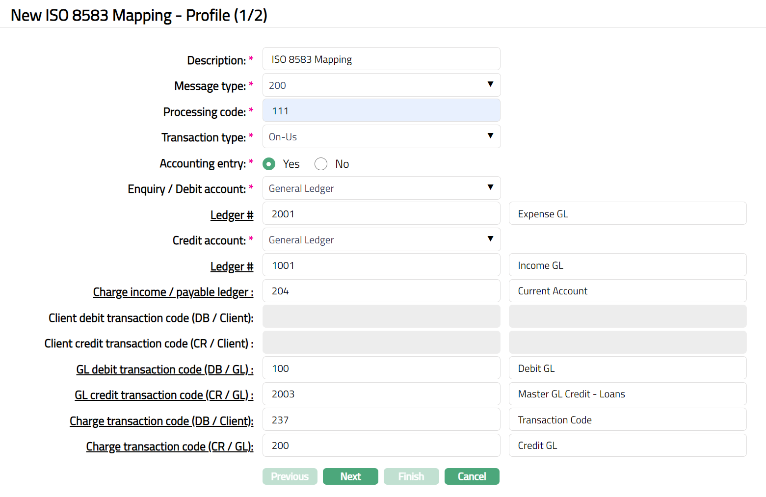 ISO 8583 Mapping | Documentation