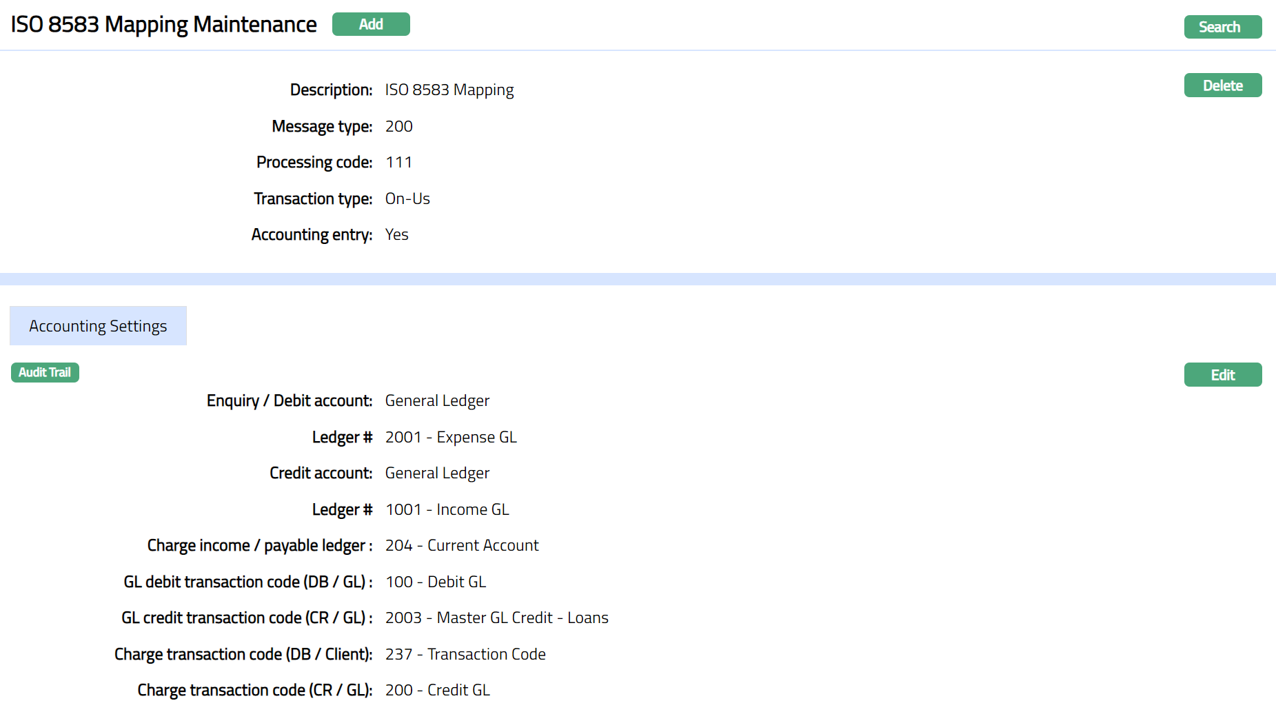 ISO 8583 Mapping | Documentation
